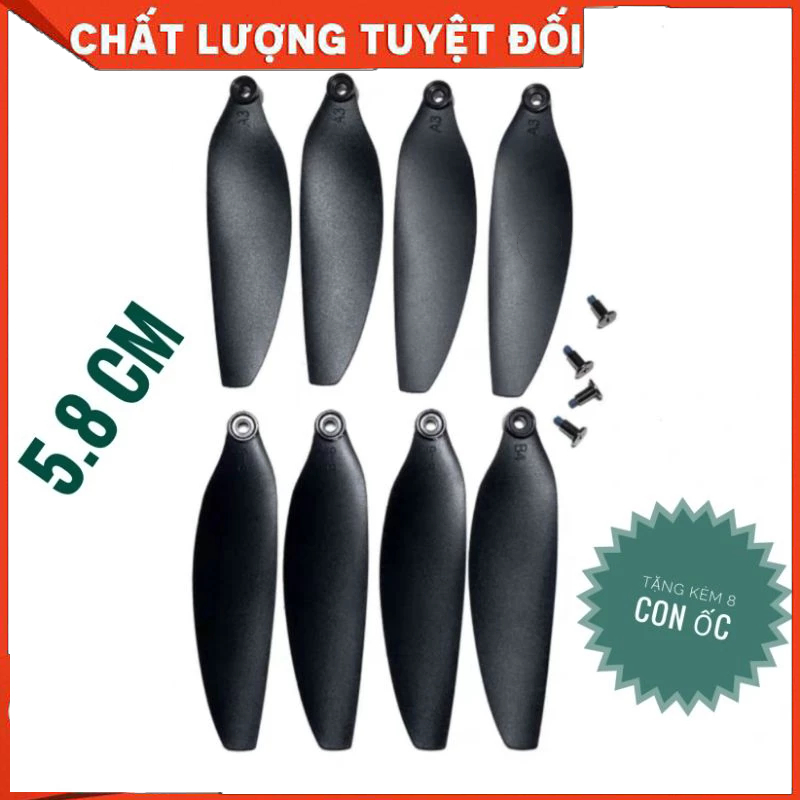 Cánh flycam, cánh quạt thay thế 5.8cm ( 1 bộ 8 cánh) flycam E88max ...