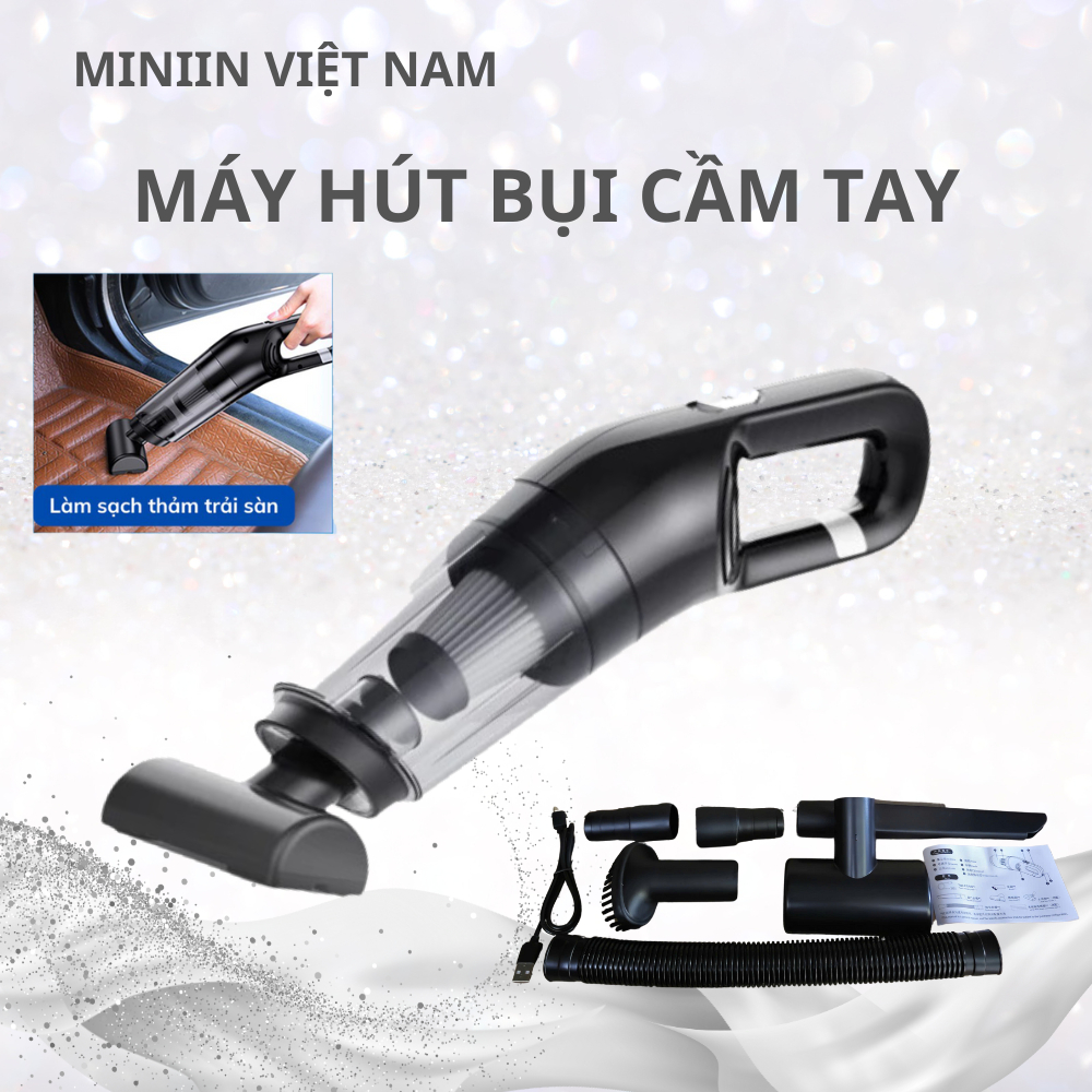 Máy Hút Bụi Không Dây Cầm Tay MINIIN Đa Năng, Hút Bụi Giường, Ô tô ...