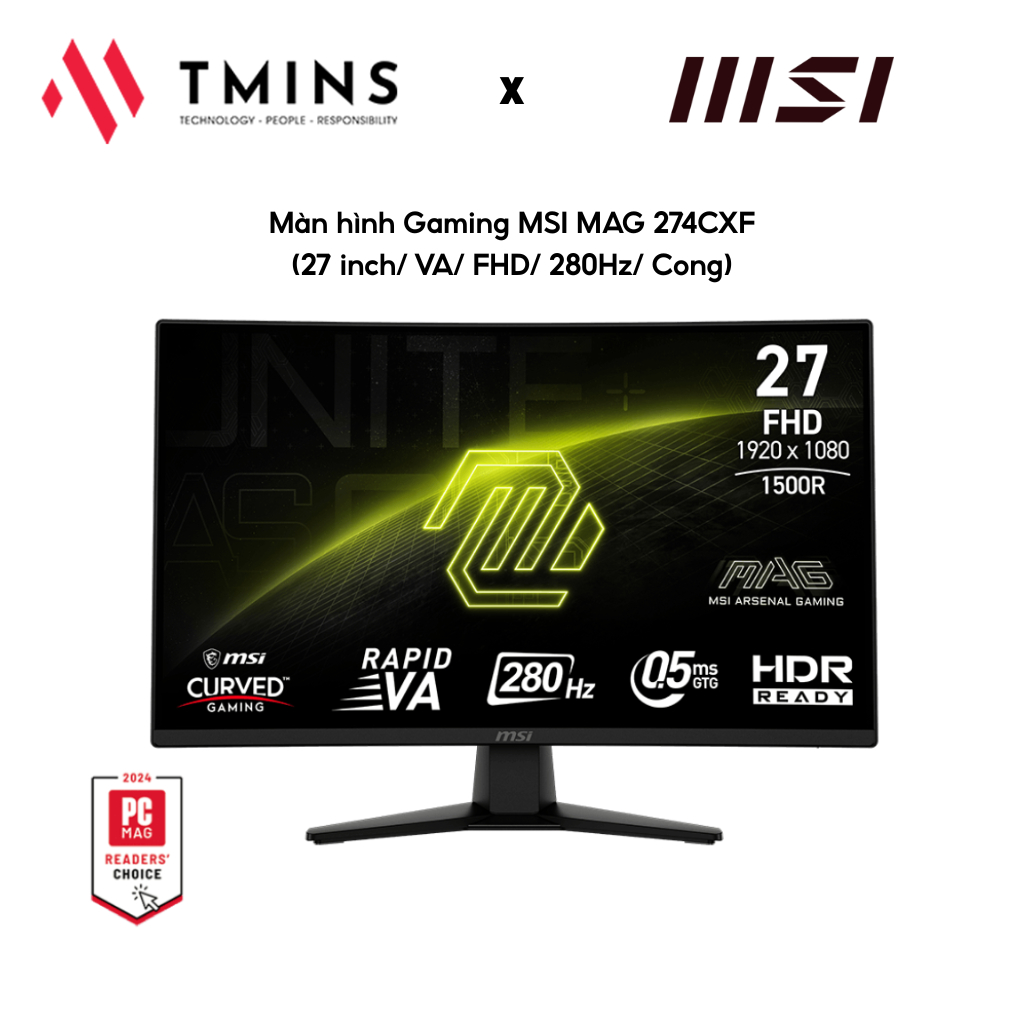 Màn hình Gaming MSI MAG 274CXF (27 inch/ VA/ FHD/ 280Hz/ Cong) - Chính ...