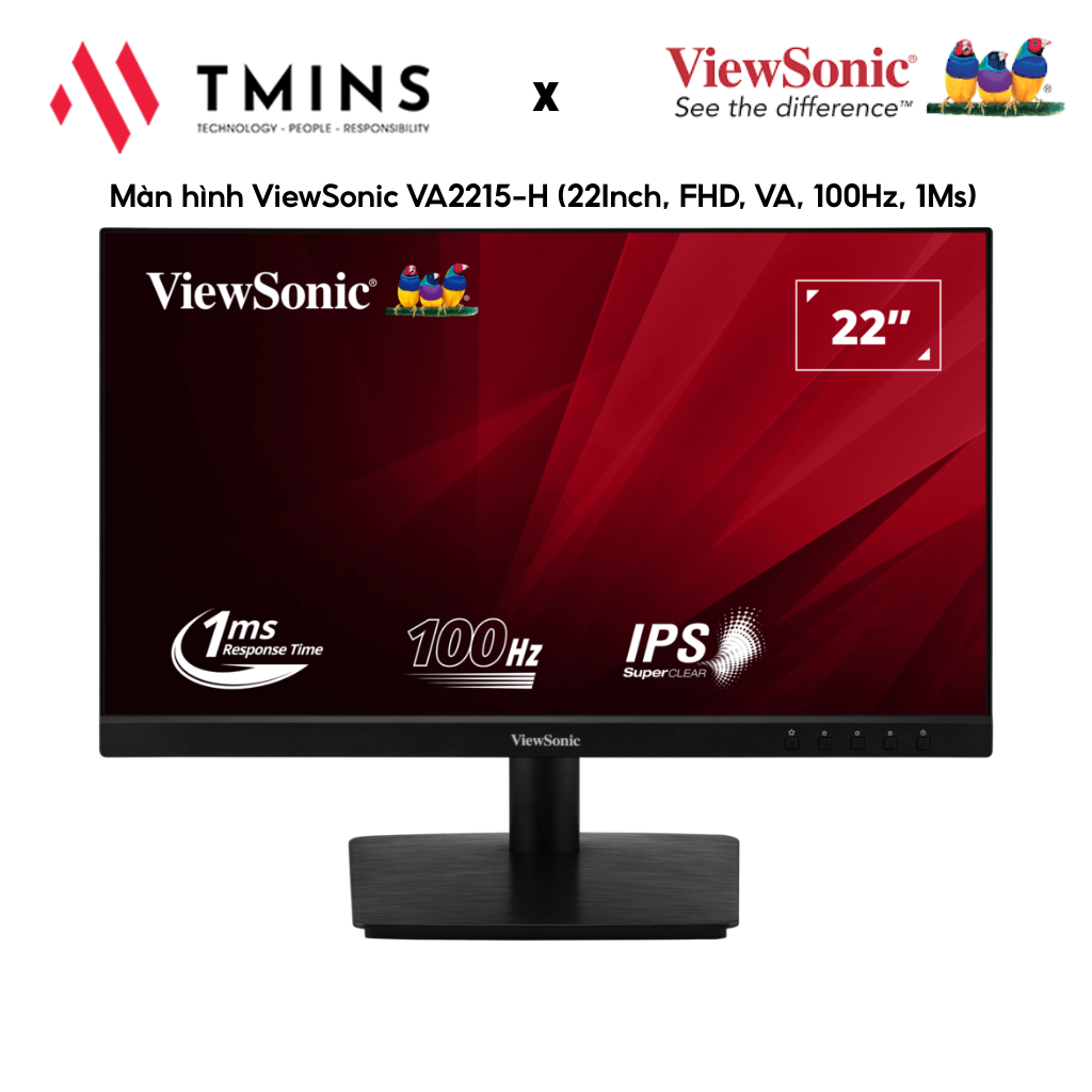 Màn hình Viewsonic VA2209-H-2 (3 cạnh siêu mỏng, 22 inch, IPS, FHD, 1ms ...