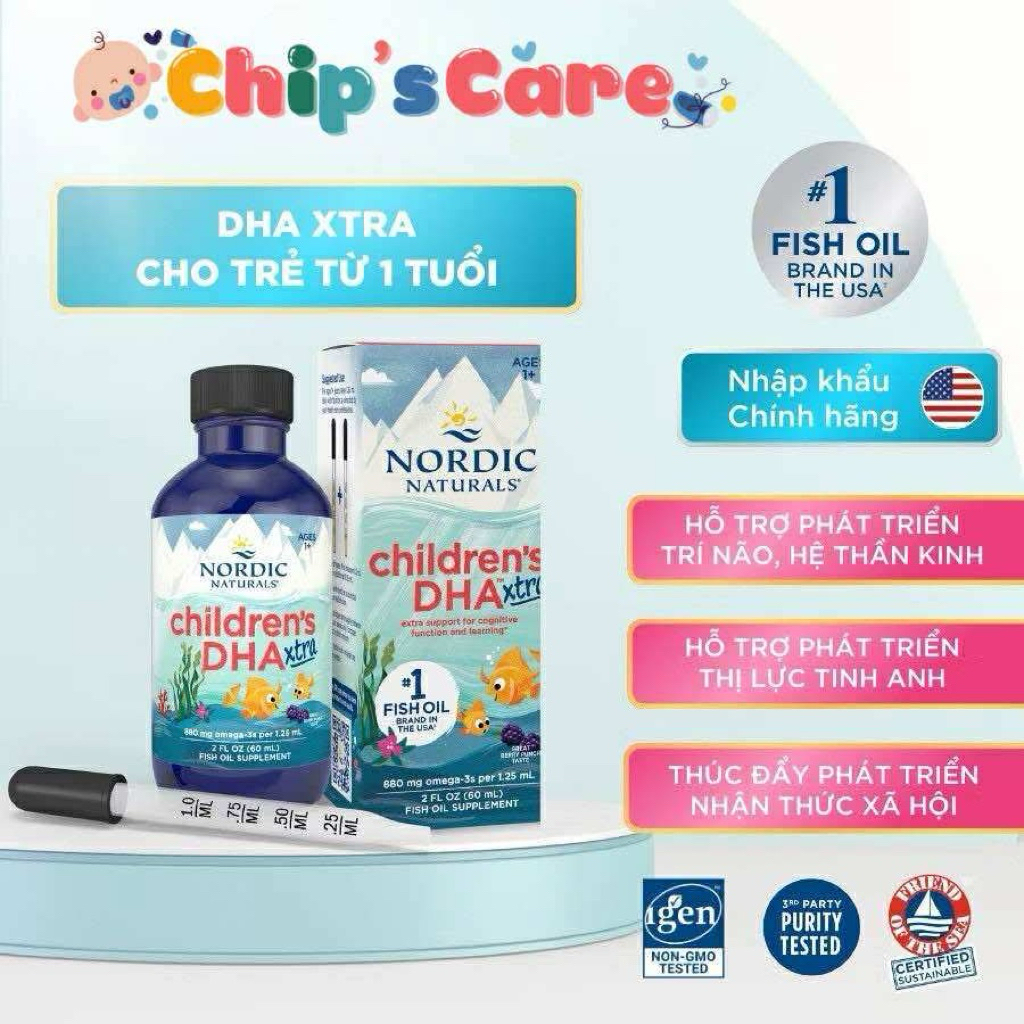Nordic DHA XTRA - lọ 60m cho bé từ 1 tuổi - NHẬP KHẨU CHÍNH HÃNG ...