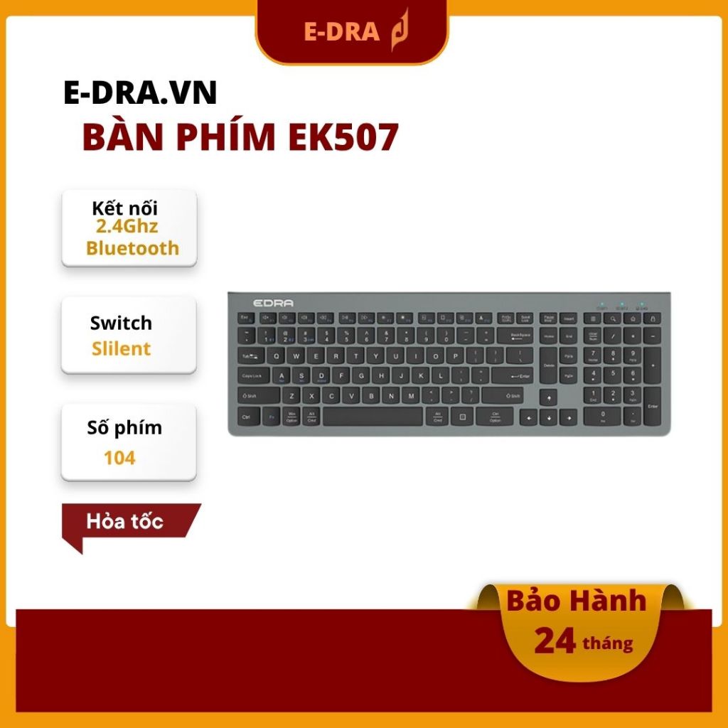 Bàn Phím Silent EDRA EK507 Switch X-Scissors Kết Nối Bluetooth ...