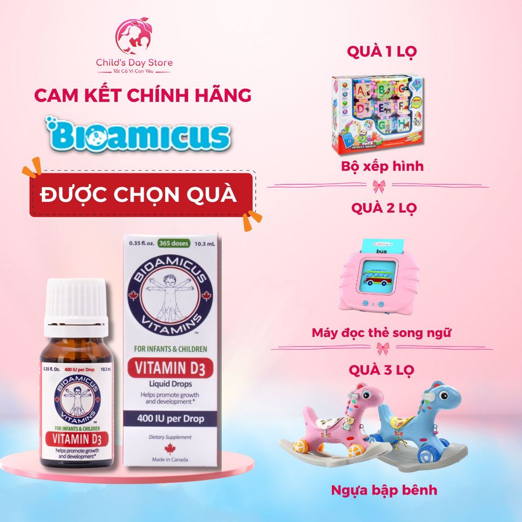 Vitamin D3 Bioamicus - Bổ sung Vitamin D3 thuần, tăng sức đề kháng ...