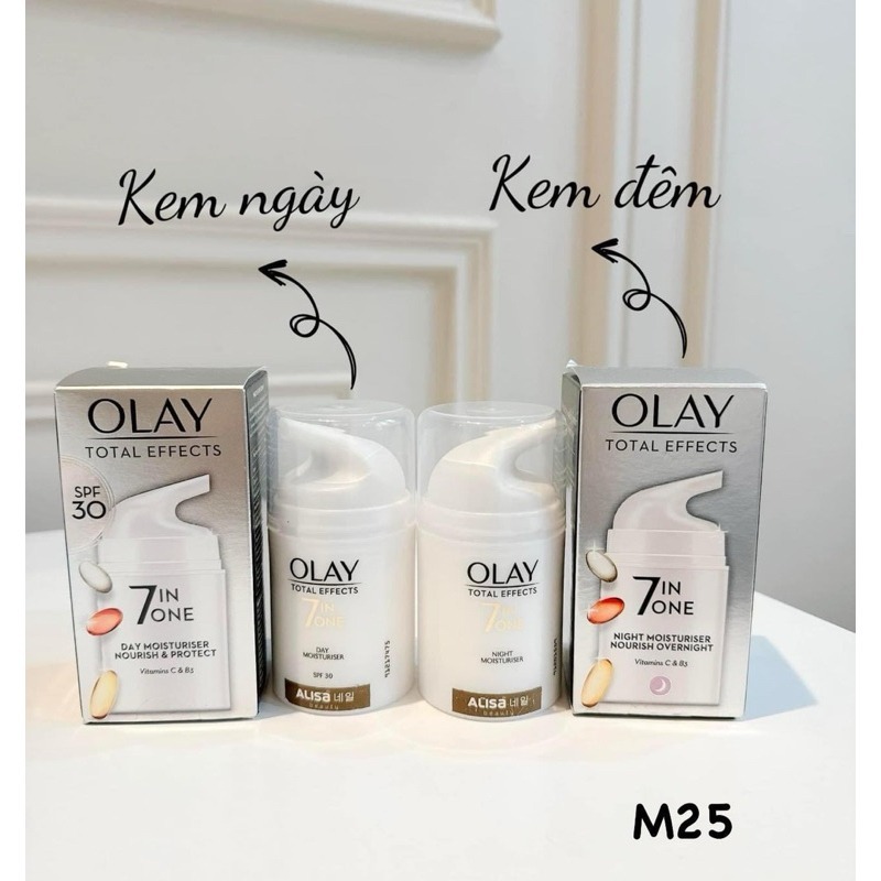 Kem Olay 7in1 dưỡng trắng da mặt vượt trội Ban ngày; Ban đêm 50ml/35ml ...