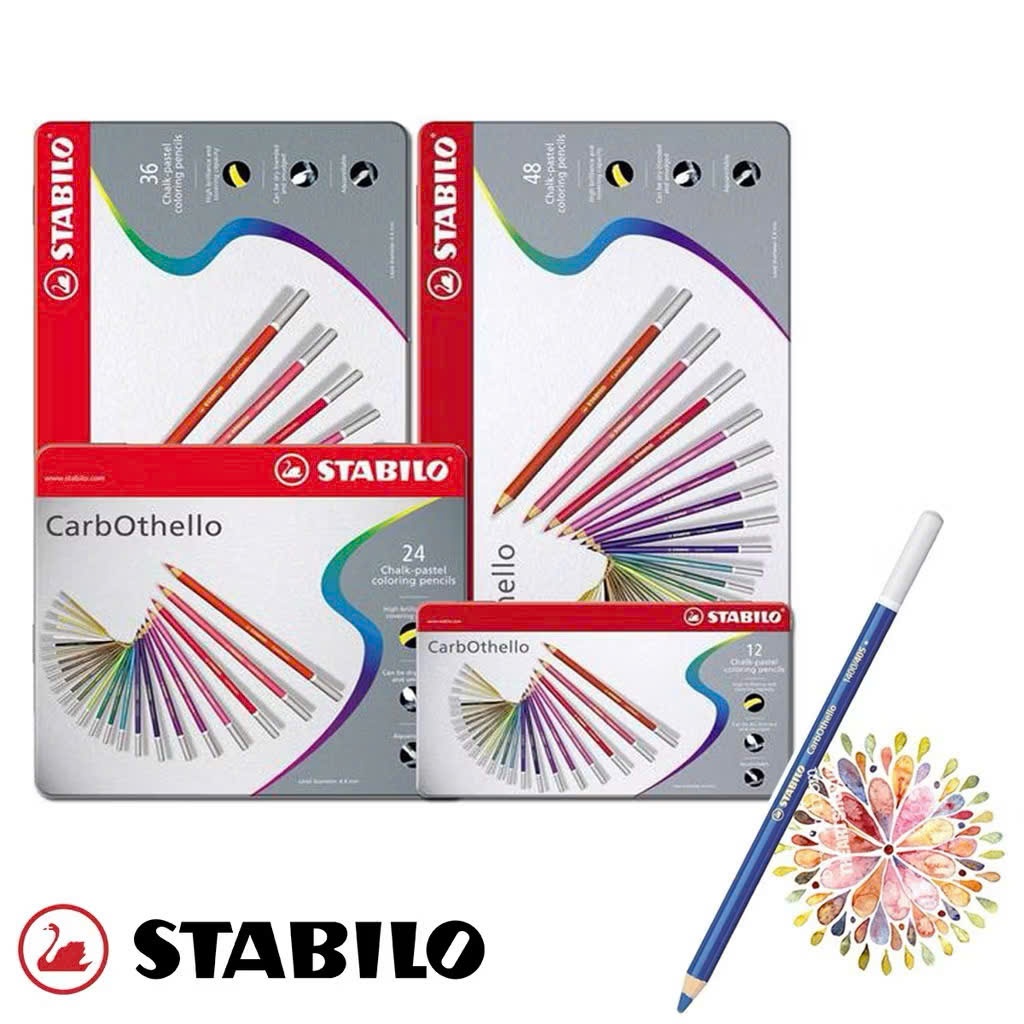 [THEARTSHOP] Bộ bút chì phấn STABILO Carbothello Pastel Pencils Set vẽ ...