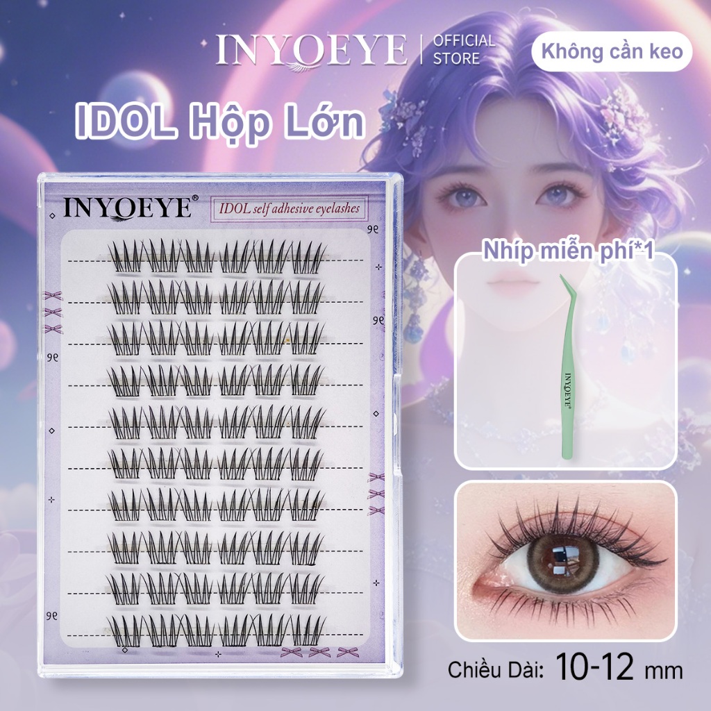IDOL ACE INYOEYE Mi Tự Dính 10-12mm Mi Giả Không Cần Keo Mi Chùm Có Thể ...
