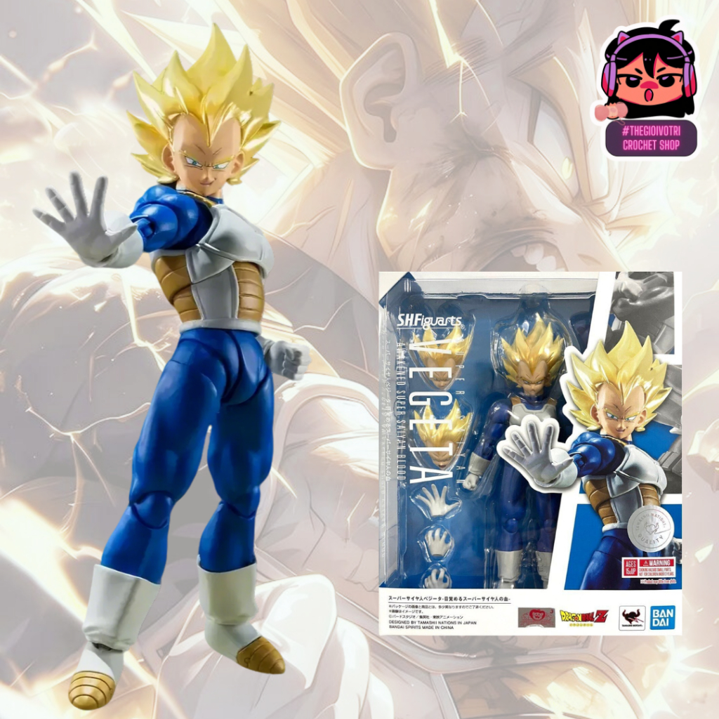 SHF BANDAI (AUTHENTIC) HIGH QUALITY ACTION FIGURE "VEGETA SUPER SAIYAN ...