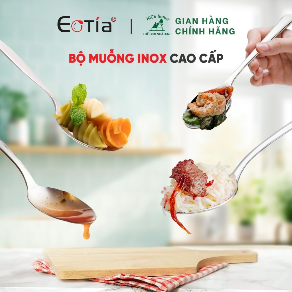EOTÍA Set 3 & Set 6 Muỗng Cơm, Muỗng Cafe Chất Liệu Inox Cao Cấp Đa ...