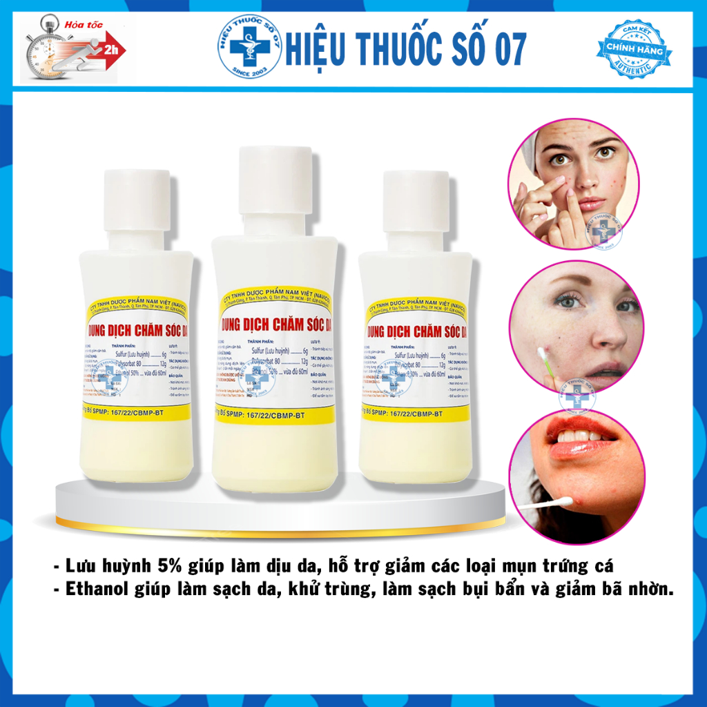 Lưu huỳnh 5% Dung dịch chăm sóc da mặt Navico làm sạch da mặt, giảm cặn ...