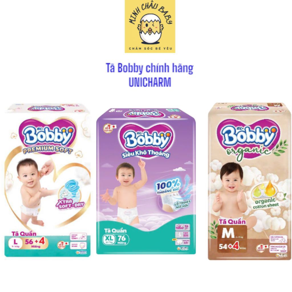 [NHIỀU MIẾNG]Tã Bỉm quần Bobby Ultra+/Bobby Organic/Bobby Premium cao ...