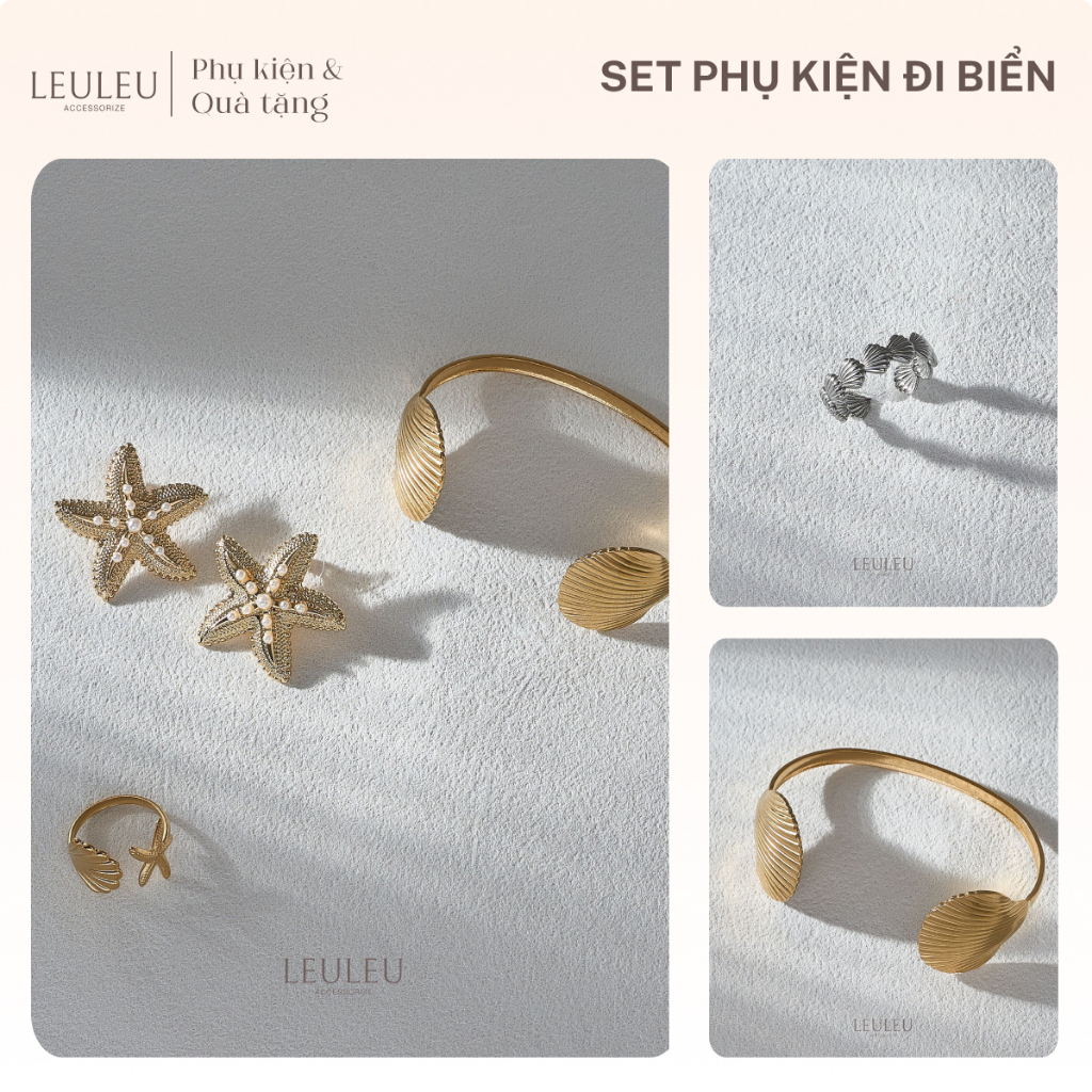 Set phụ kiện đi biển siêu nổi bật Leuleu Accessorize | Shopee Việt Nam
