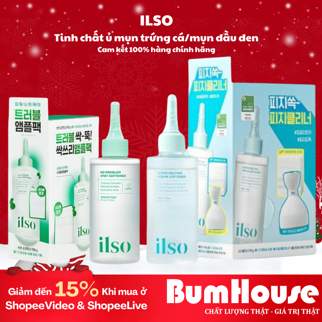 Tinh Chất Ủ Mụn Đầu Đen, Làm Mềm Sợi Bã Nhờn Ilso Sebum Super Melting ...