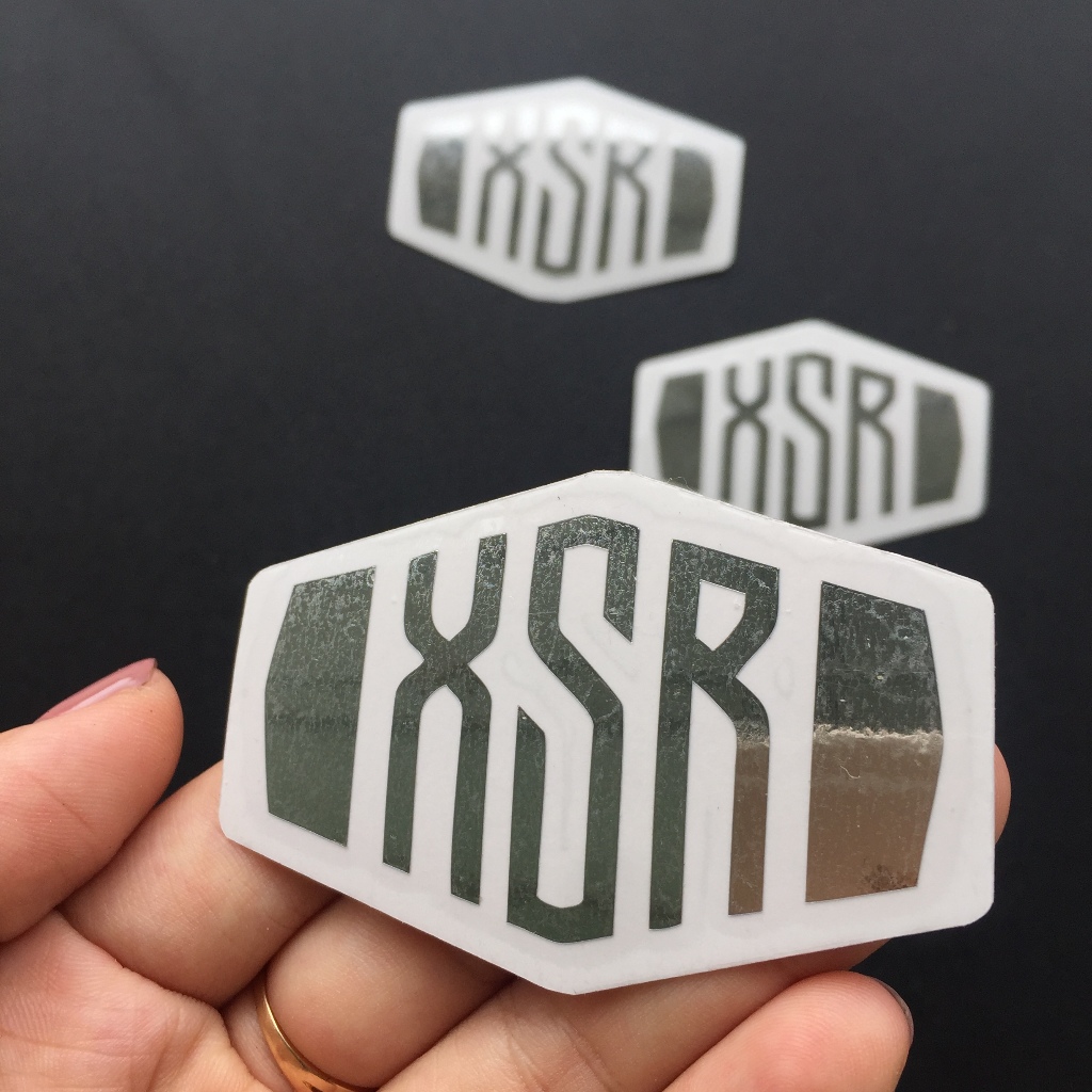 Tem XSR tách nền chất liệu Crom sáng bóng. Decal cao cấp dán xe XSR 155 ...