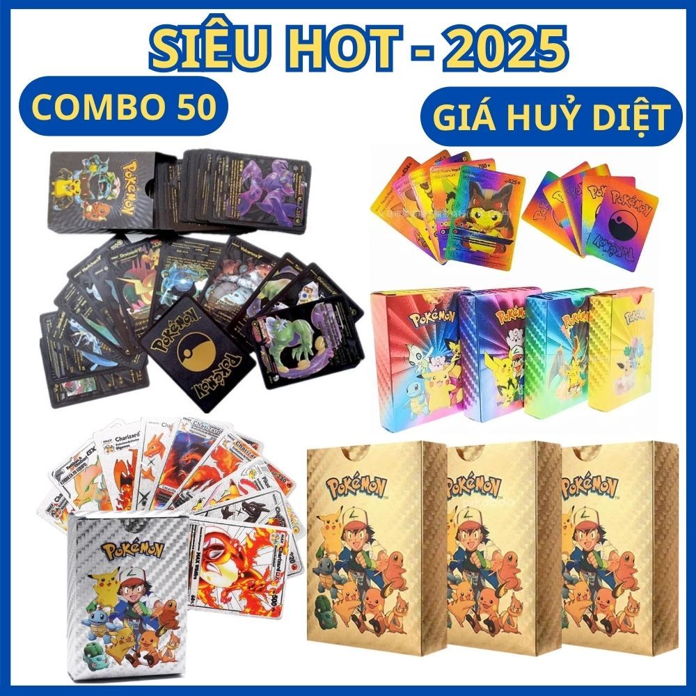 [RẺ RÙNG MÌNH] 110 Chiếc Thẻ Pokemon Kim Loại Màu Siêu Đẹp Cao Cấp ...