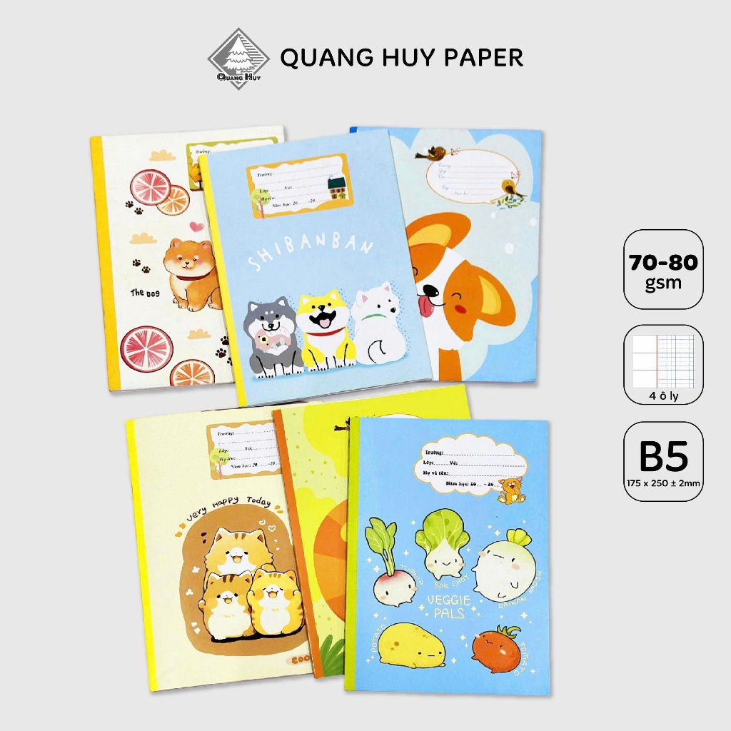 Deal 10 Quyển Vở Từ Thiện Quang Huy Cute - Set Vở Ô Ly Giá Rẻ Ủng Hộ Từ ...