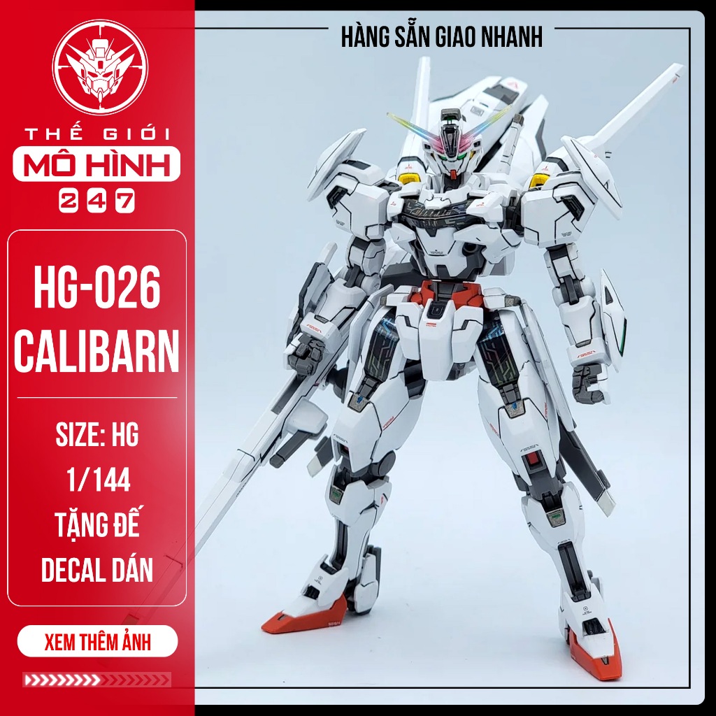Mô Hình Lắp Ráp HG 026 Calibarn - Kèm Base + Decal / Có bộ dụng cụ ...