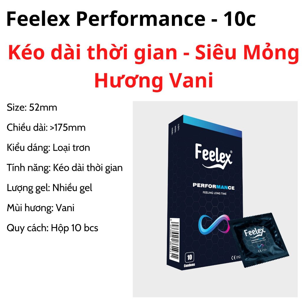 Bao cao su Feelex gân gai, nhiều gel bôi trơn - Hộp 10 bcs | Shopee ...