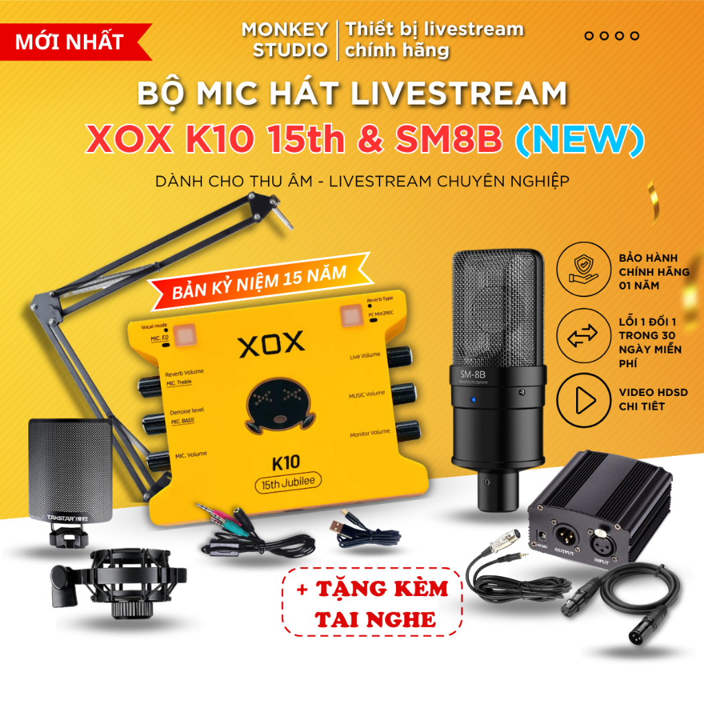 Mic Thu Âm | Micro Livestream Sound Card XOX K10 15th 2025 & Mic ...