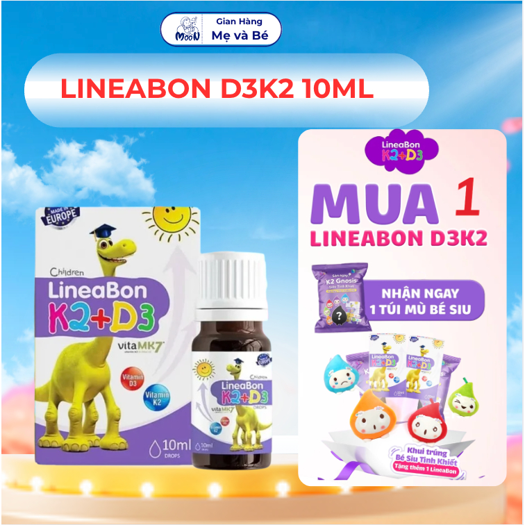LineaBon D3K2 Cho Bé - Hỗ trợ hấp thu canxi, cho trẻ phát triển chiều ...
