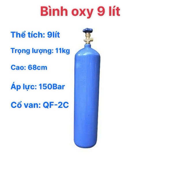 Bình oxy 9 lít, Bình oxy 10kg, Bình chứa khí | Shopee Việt Nam