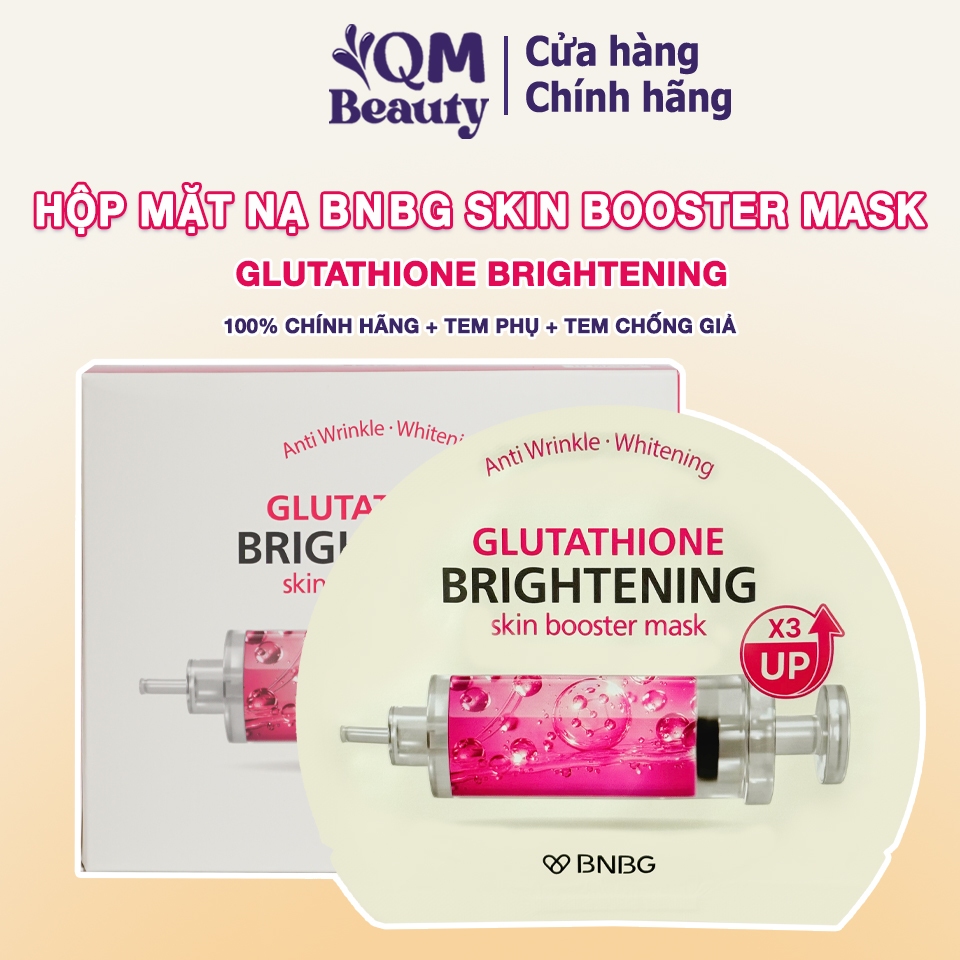 Hộp 10 mặt nạ BNBG Glutathione Brightening Skin Booster Mask truyền ...