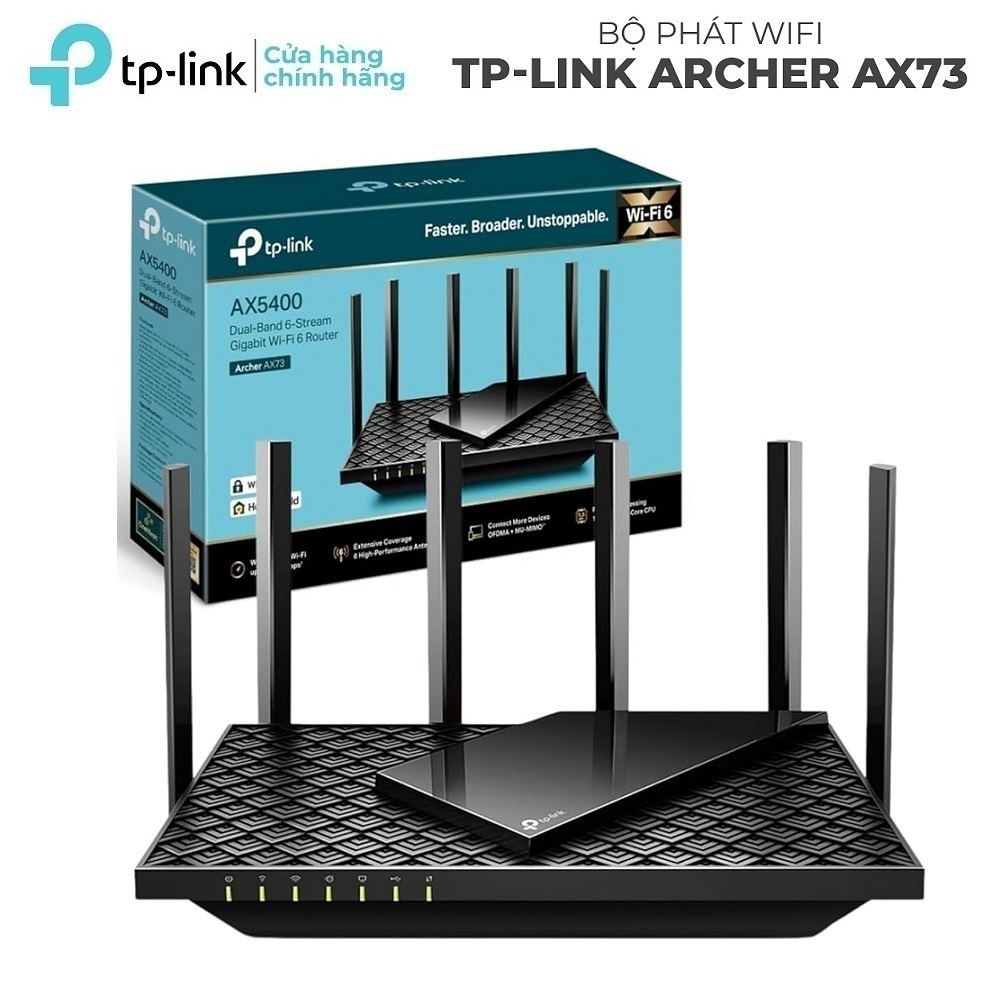 Bộ Phát Wifi 6 TPLink Archer AX72 / AX73 Wifi 6 Gigabit Băng Tần Kép ...