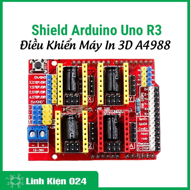 Shield Arduino Uno R3 - Điều Khiển Máy In 3D A4988 (BH 06 Tháng) | Shopee Việt Nam