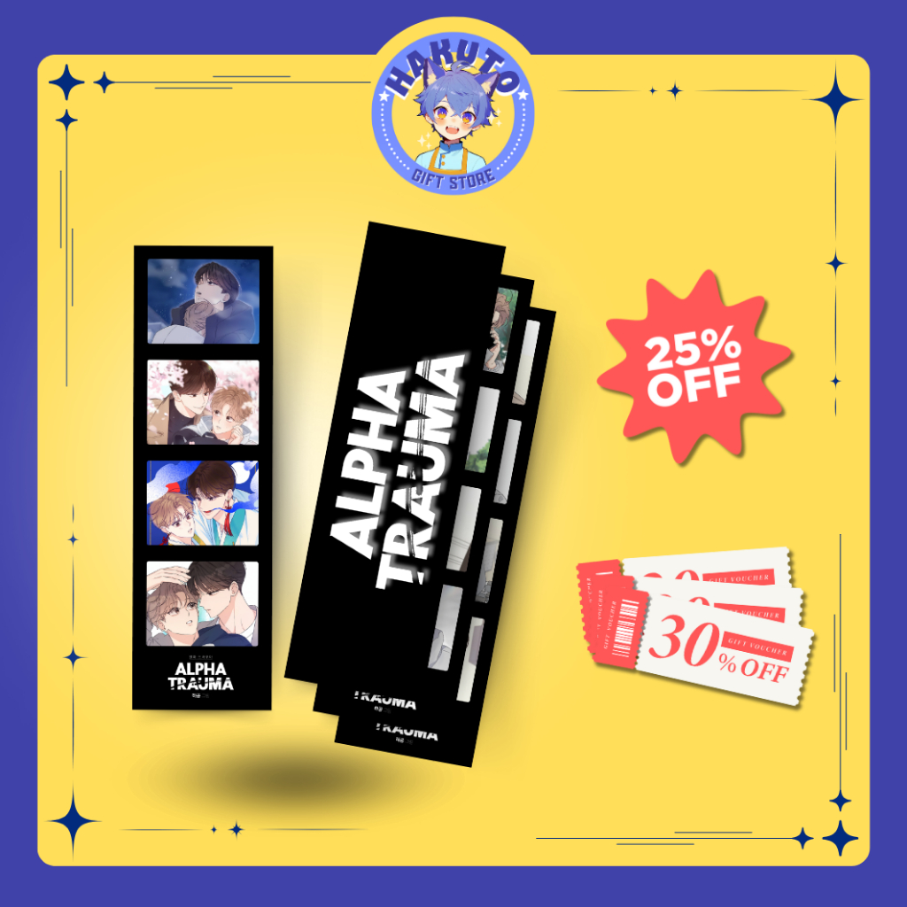 Bộ 3 đánh dấu trang Bookmark Photostrip Phototrip manhwa Alpha Trauma ...