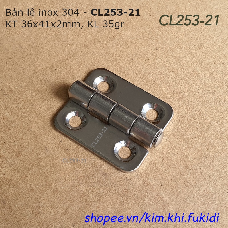 Bản lề tủ điện inox 304 KT 36x44x2mm, KL 35gr - CL253-21 | Shopee Việt Nam