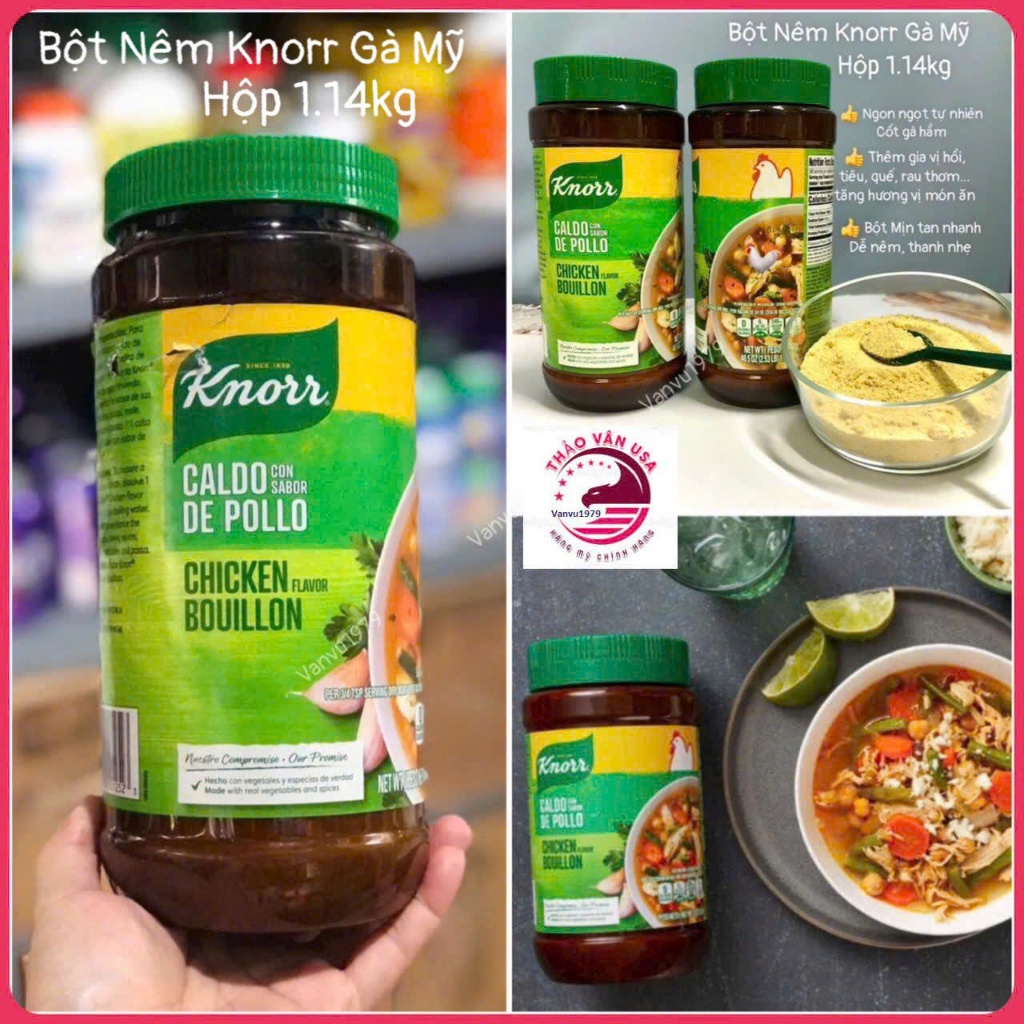 [Q3] [Date 21/3/2026] Bột Nêm Knorr Gà Mỹ 1.14kg Chicken Bouillon thơm ...