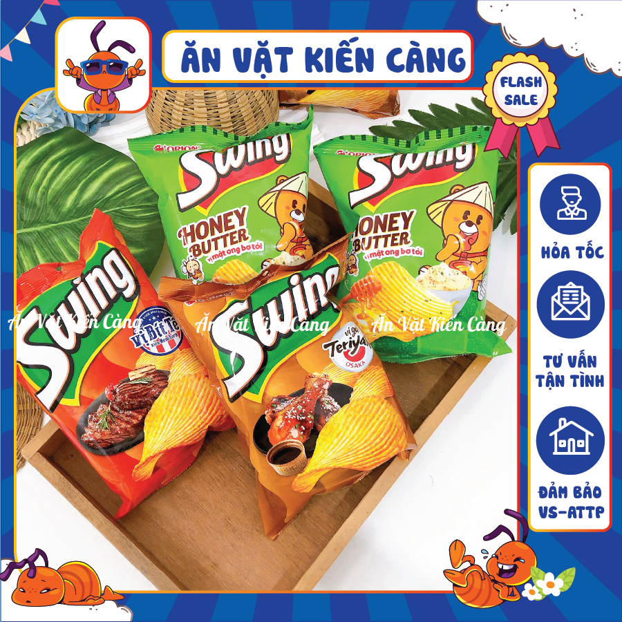 [COMBO 5 GÓI ] Bim bim SWING khoai tây đủ vị, Snack Orion phiên bản mới ...
