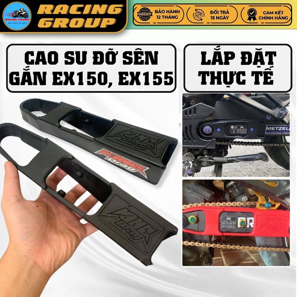 Cao Su Gấp KingDrag Gắn Xe Ex150, Ex155, Cao Su Đỡ Sên Exciter 150 ...