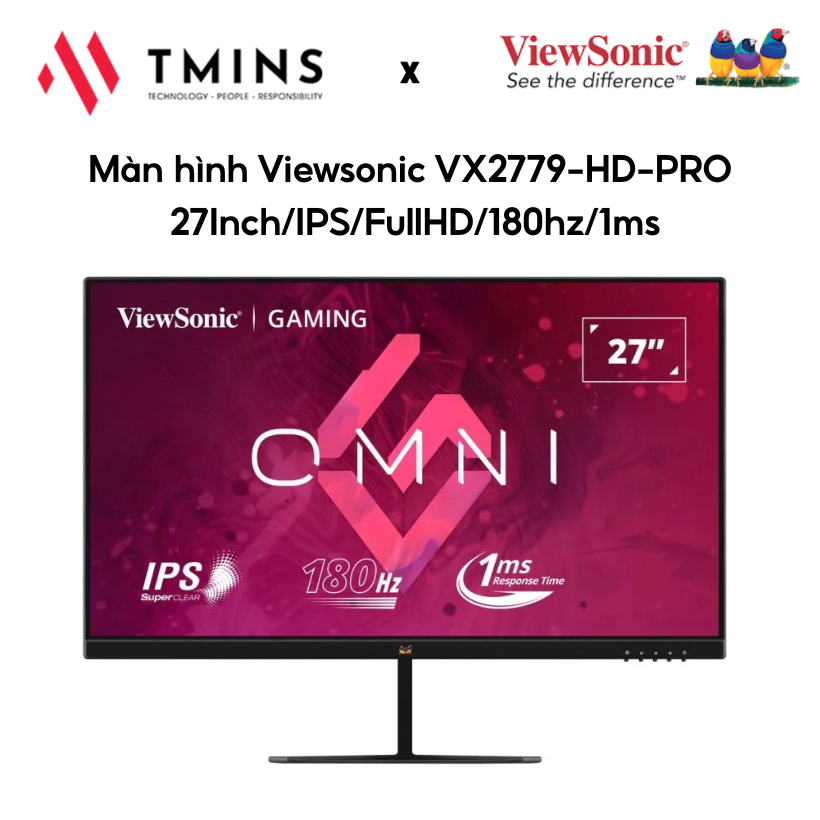 Màn hình gaming ViewSonic VX2779-HD-PRO (27inch/IPS/FHD/180Hz/1ms) - Hàng chính hãng | Shopee ...