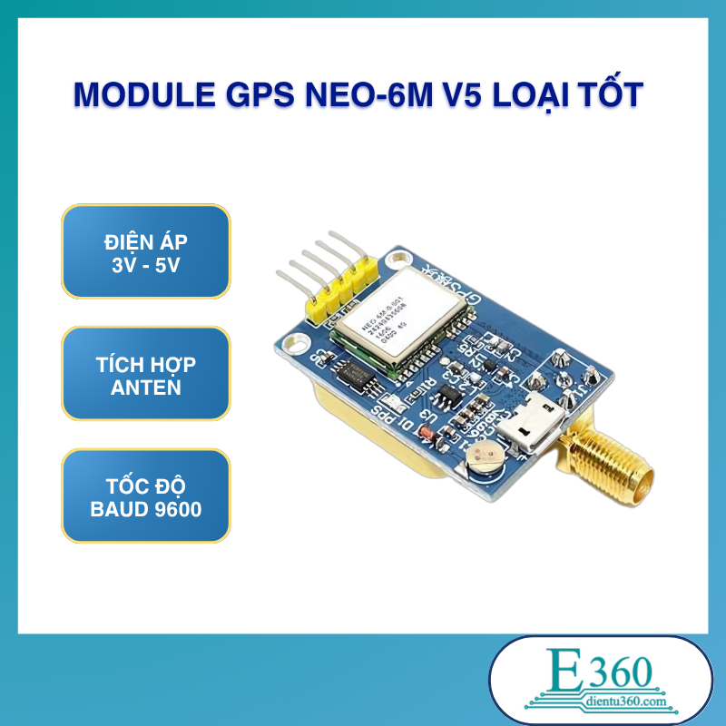 Module GPS NEO-6M V5 (Loại Tốt) - Định Vị Chính Xác, Bắt Sóng Nhanh ...