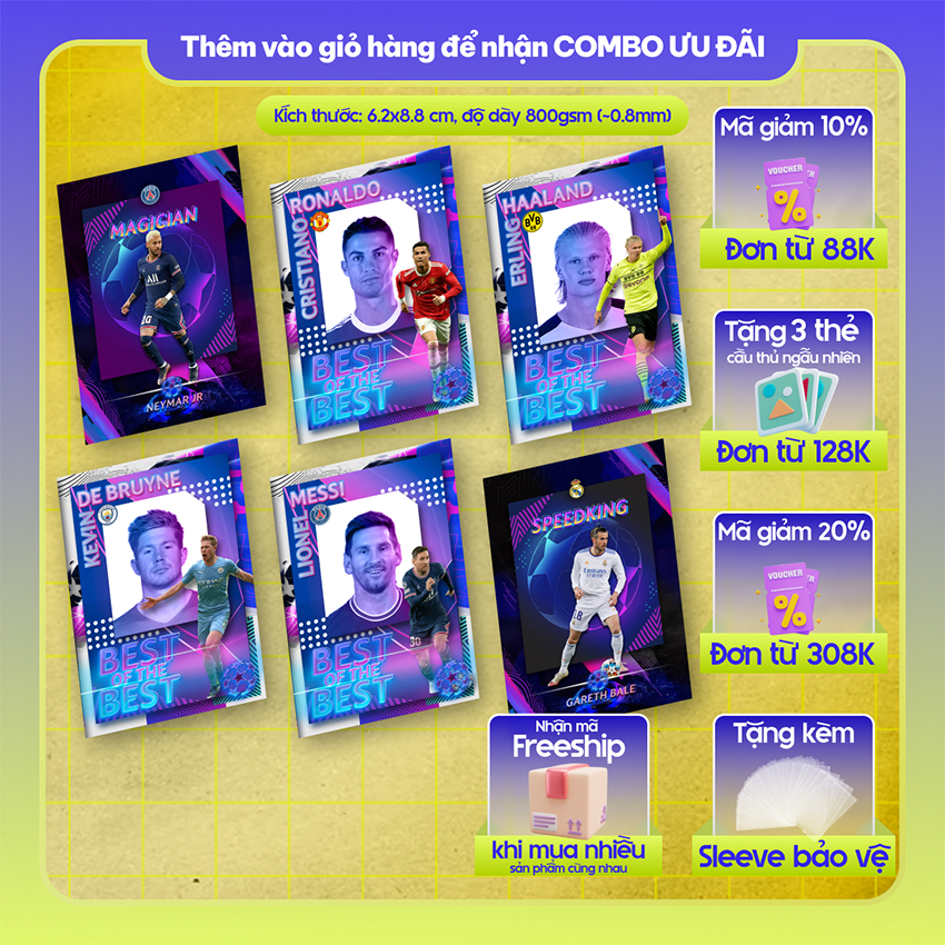 21-22 UCL ALLSTARS | Thẻ cầu thủ bóng đá SKYLLECTA | Messi Ronaldo Mbappe Bruyne Haaland Benzema ...
