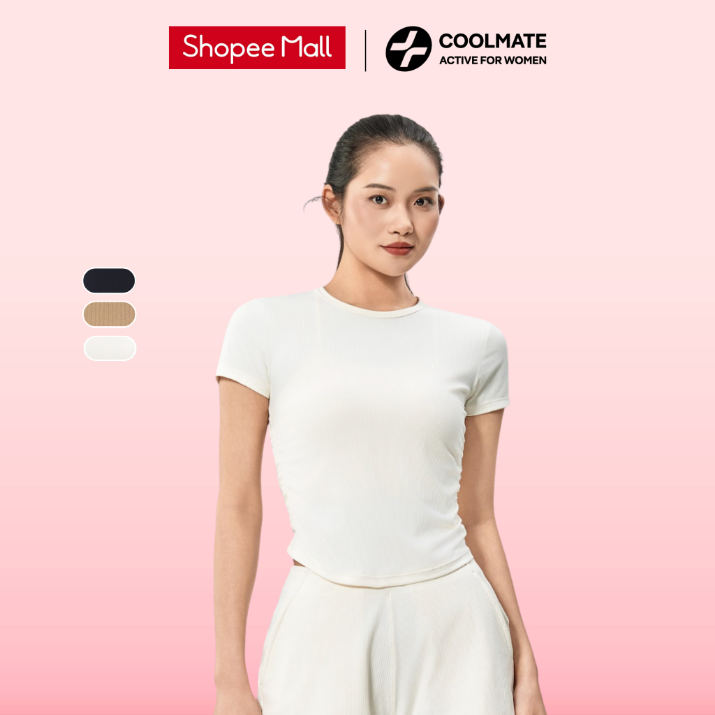Áo thể thao nữ tập Yoga & Gym Ribbed ôm nhẹ, co giãn, linh hoạt, thoáng ...