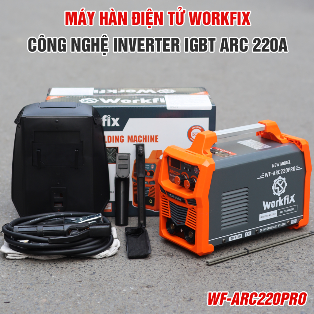 Máy hàn điện tử WORKFIX WF-ARC220PRO INVERTER IGBT, Công suất 6.1kVA ...