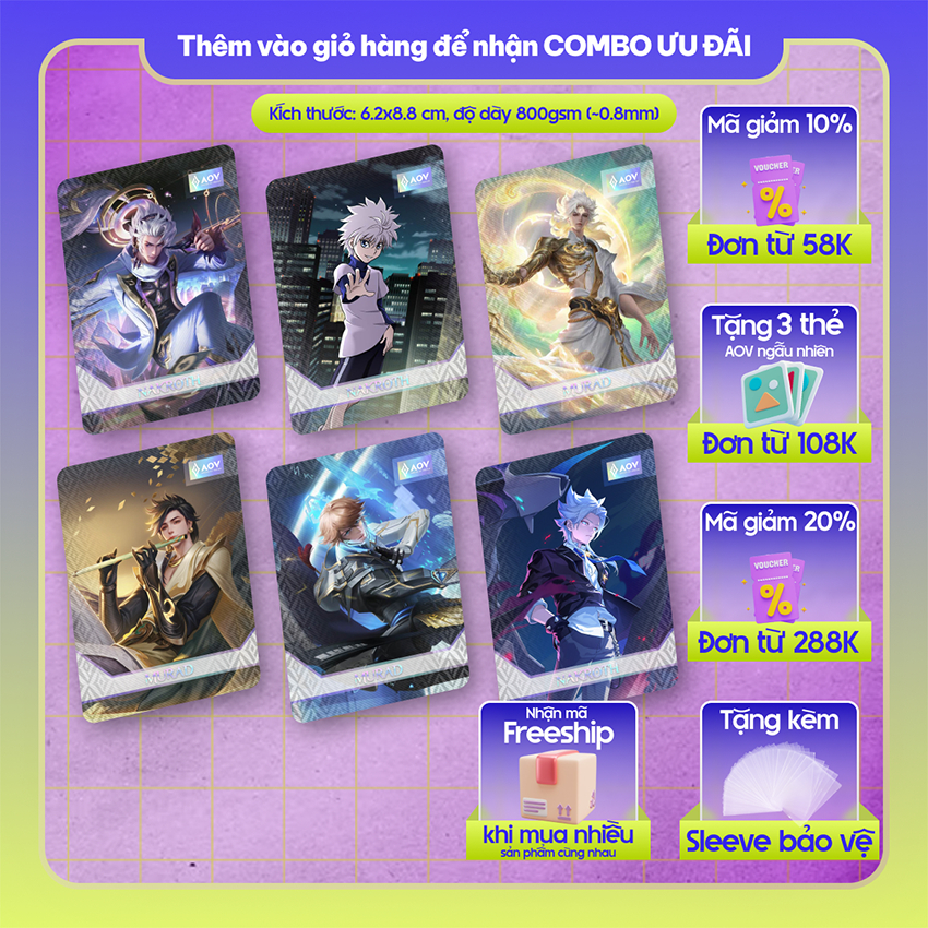 BEST OF AOV | Nakroth Murad | CARD BO GÓC LIÊN QUÂN MOBILE - ARENA OF VALOR ST | Shopee Việt Nam