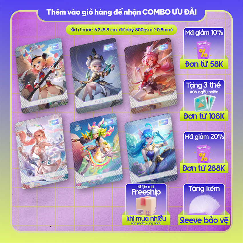 BEST OF AOV | Alice Aya Dolia | CARD BO GÓC LIÊN QUÂN MOBILE - ARENA OF VALOR SP | Shopee Việt Nam