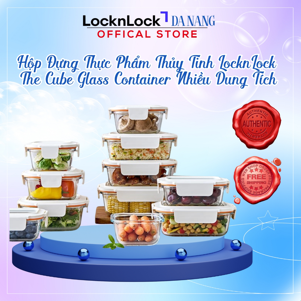Hộp Đựng Thực Phẩm Thủy Tinh LocknLock The Cube Glass Container Nhiều ...
