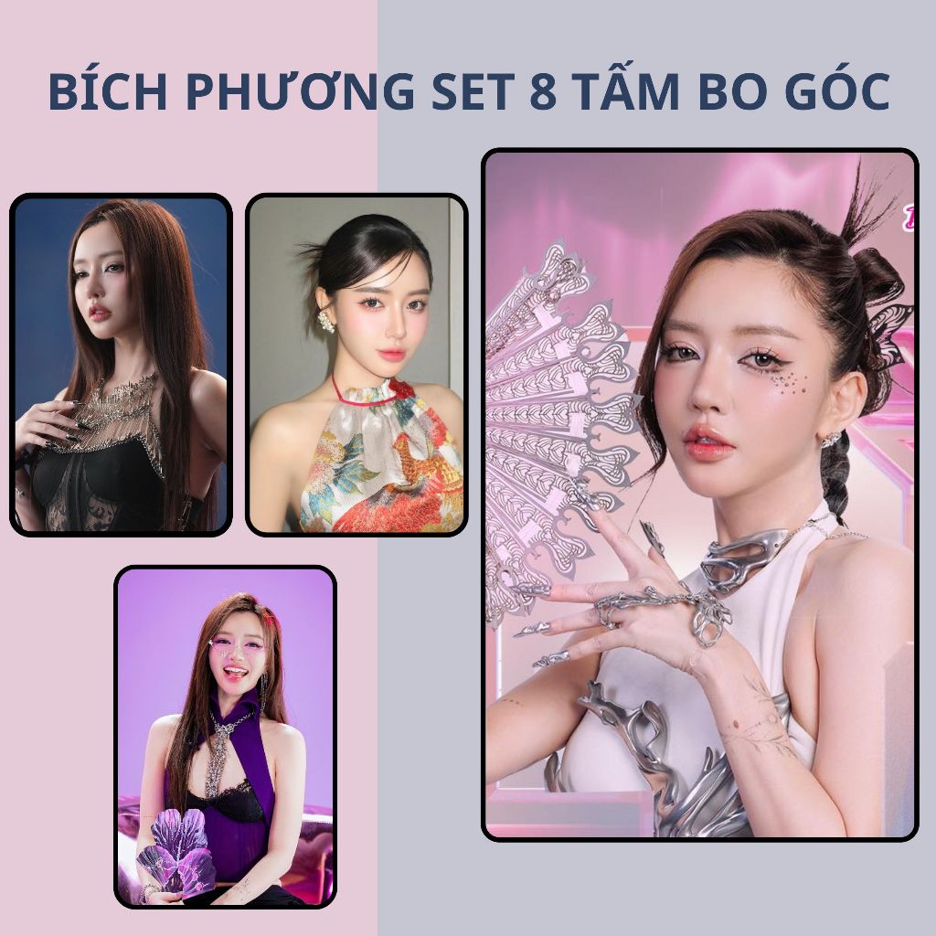 BÙI BÍCH PHƯƠNG - Set 8 card bo góc sắc nét, MỚI, EM XINH SAY HI ( có ...