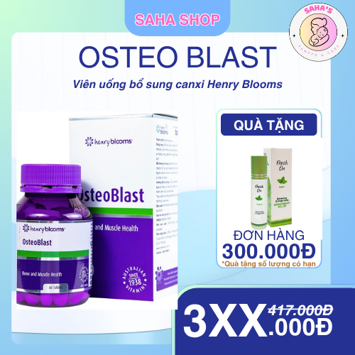 Viên uống bổ sung canxi Henry Blooms Osteoblast (60viên) | Shopee Việt Nam