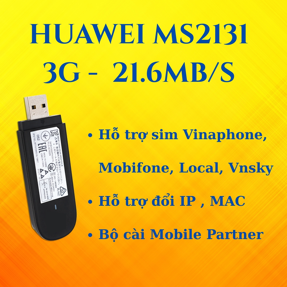 USB DCOM 3G HICO HUAWEI MS2131 bộ cài Mobile Partner - Hỗ Trợ Đổi IP ...