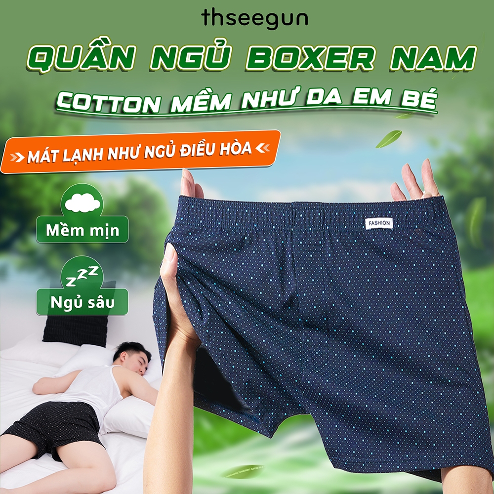 Quần Đùi Ngủ Cho Nam Mặc Nhà Thseegun, Chất Liệu Cotton Thoáng Khí, Co ...