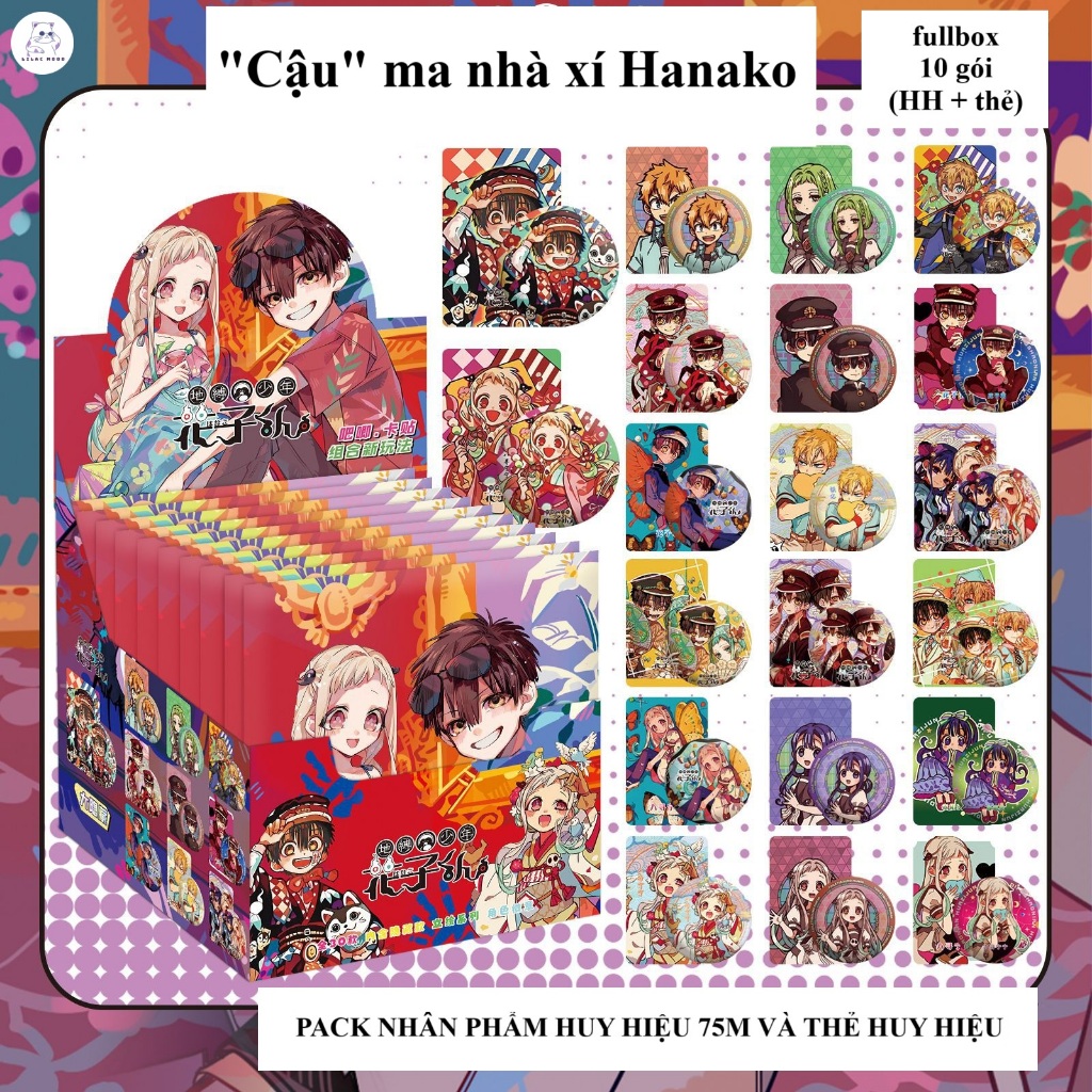 (3) sẵn (new) Pack nhân phẩm Cậu ma nhà xí Hanako | Combo huy hiệu 75mm ...