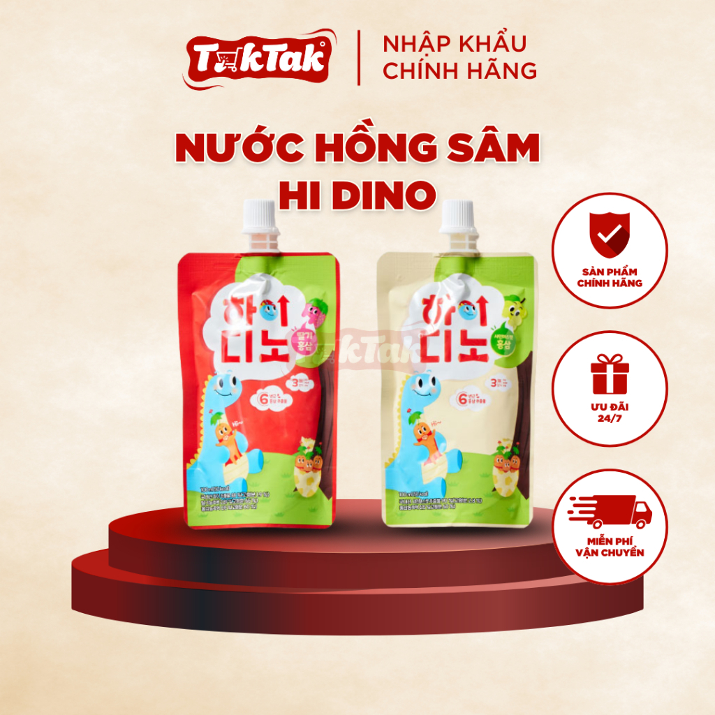 NƯỚC HỒNG SÂM HI DINO CHO BÉ 1 TUỔI ARAM FARM GIÚP BÉ BỔ SUNG ĐỀ KHÁNG ...