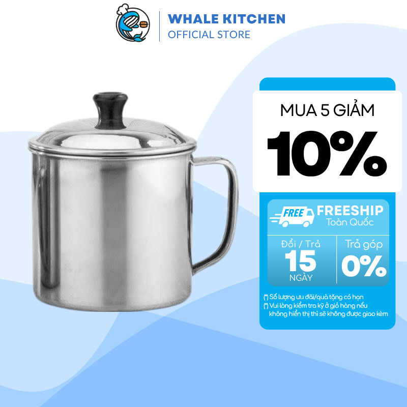 Ca inox, ca inox có nắp 350-1500ml, ca inox cao cấp, ca inox có quai ...