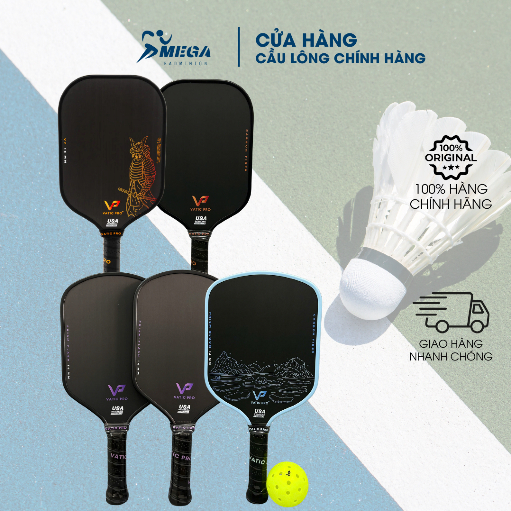Vợt Pickleball Thương Hiệu Vatic Pro (16 & 14mm): Prism Flash, Prism V7 ...