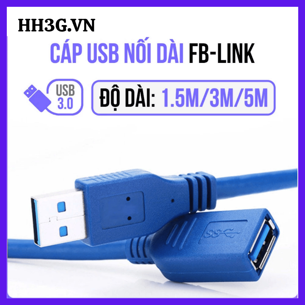 Cáp USB 3.0 FB-Link Dài 1.5M/3M/5M – Truyền Dữ Liệu 5Gbps – Dây Kết Nối ...