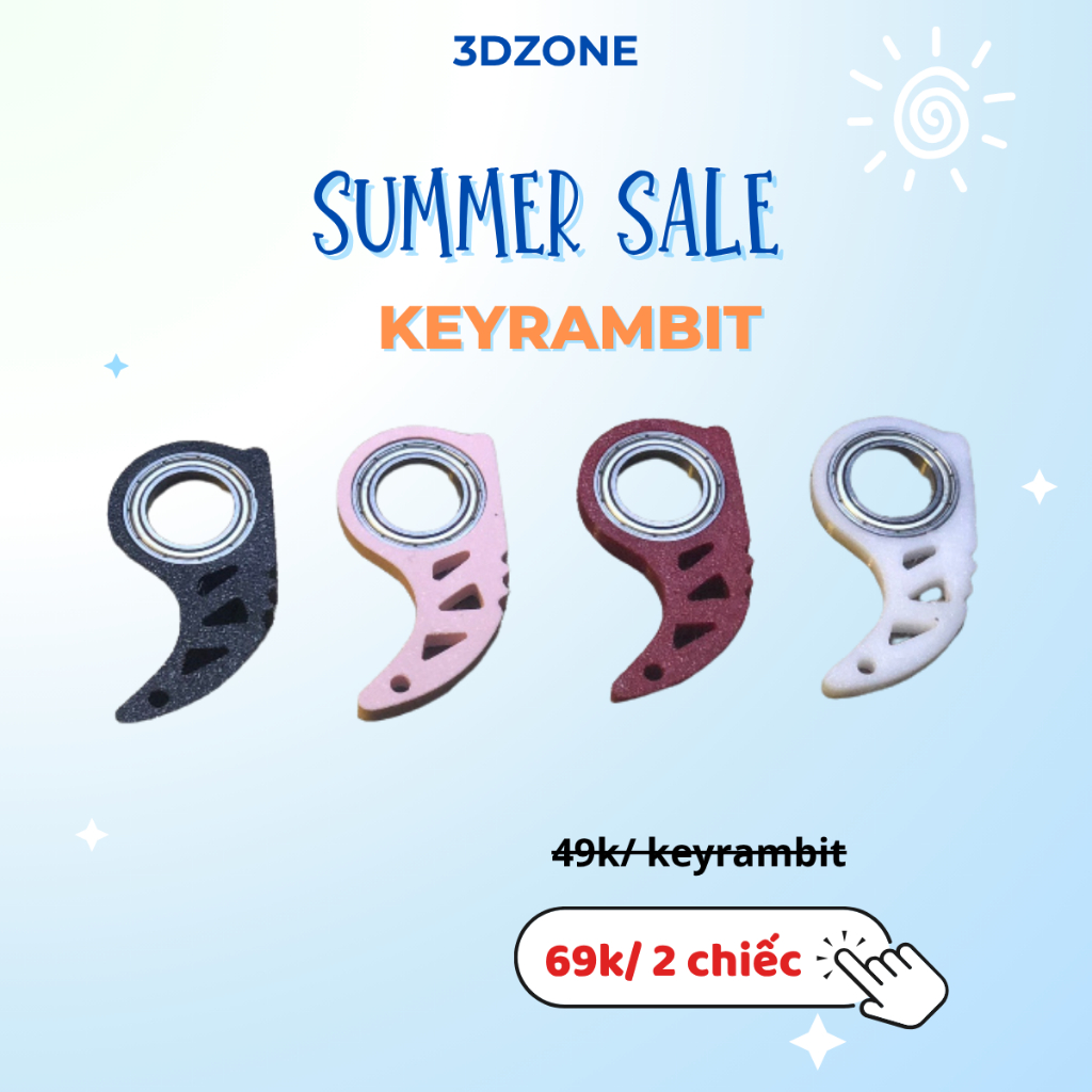Keyrambit ver 2.0 Móc Khóa Xoay Karambit Mini 3d Custom | Shopee Việt Nam